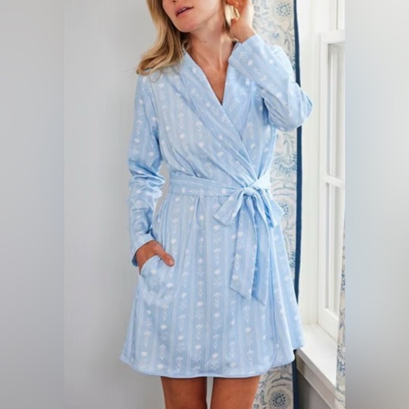 LAKE | Intimates & Sleepwear | Lake Pajamas Pima Cotton Robe In French ...